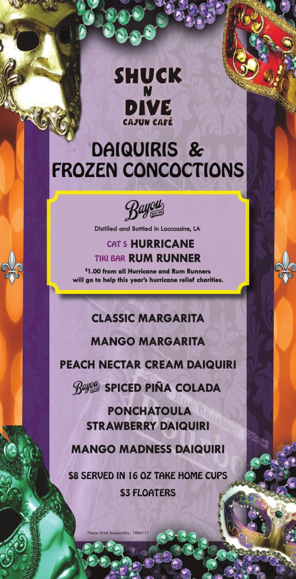 Menu – Shuck n Dive Cajun Cafe"