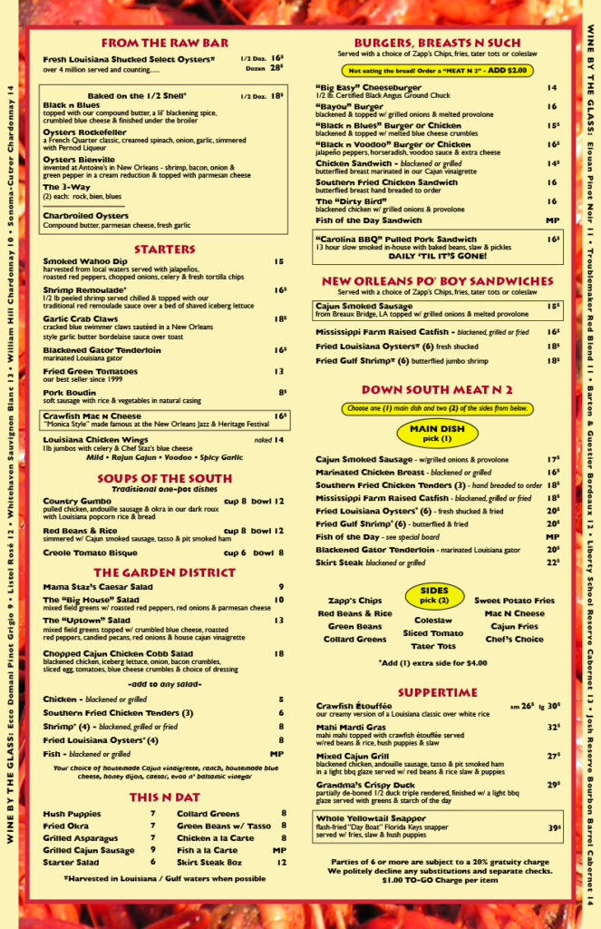 Ft Lauderdale Food Menu – Shuck n Dive Cajun Cafe"